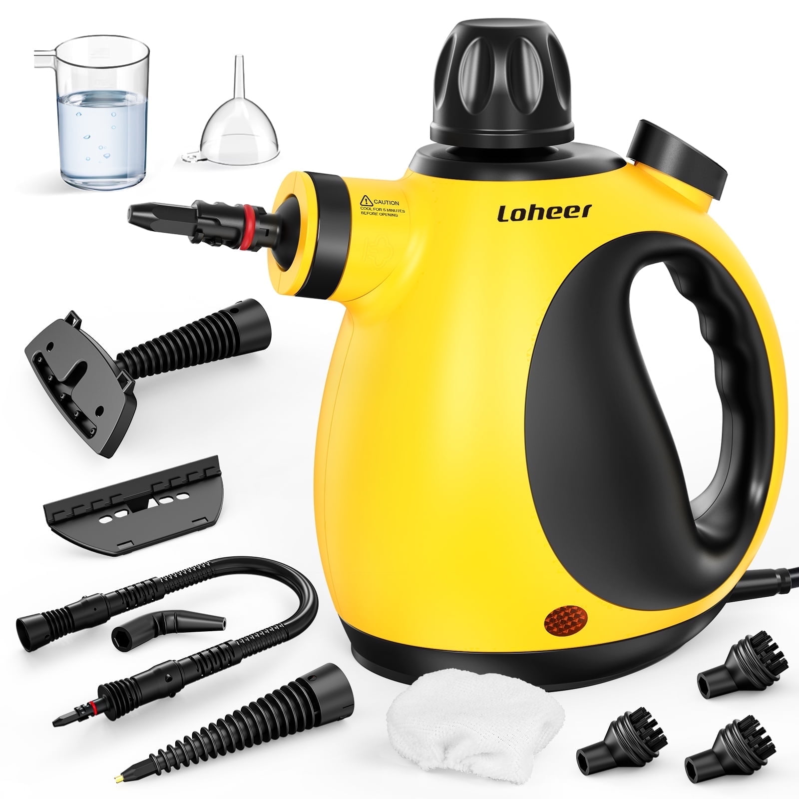 Loheer Handheld Steam Cleaner, 1200W 12.8oz Multi-Surface Steamer for ...