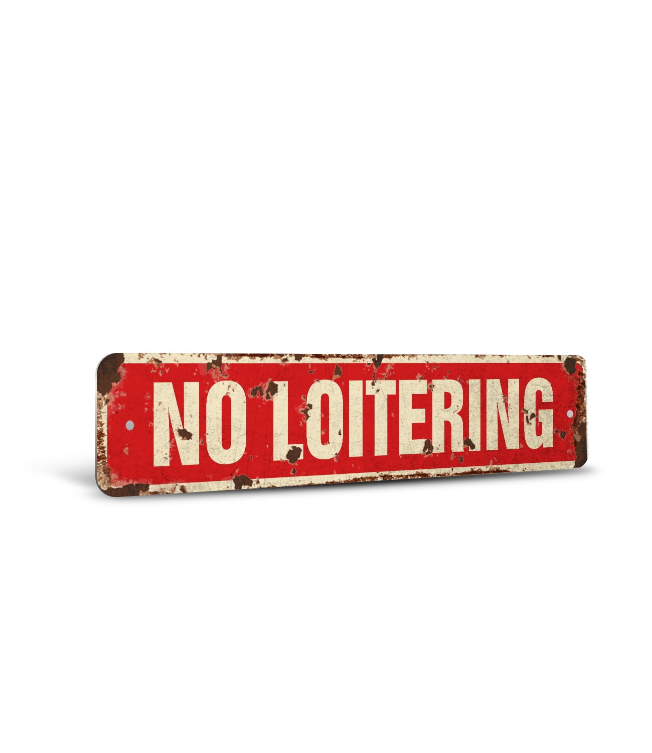 NO LOITERING Vintage Style Rustic Street Sign – Illegal Crime Public ...