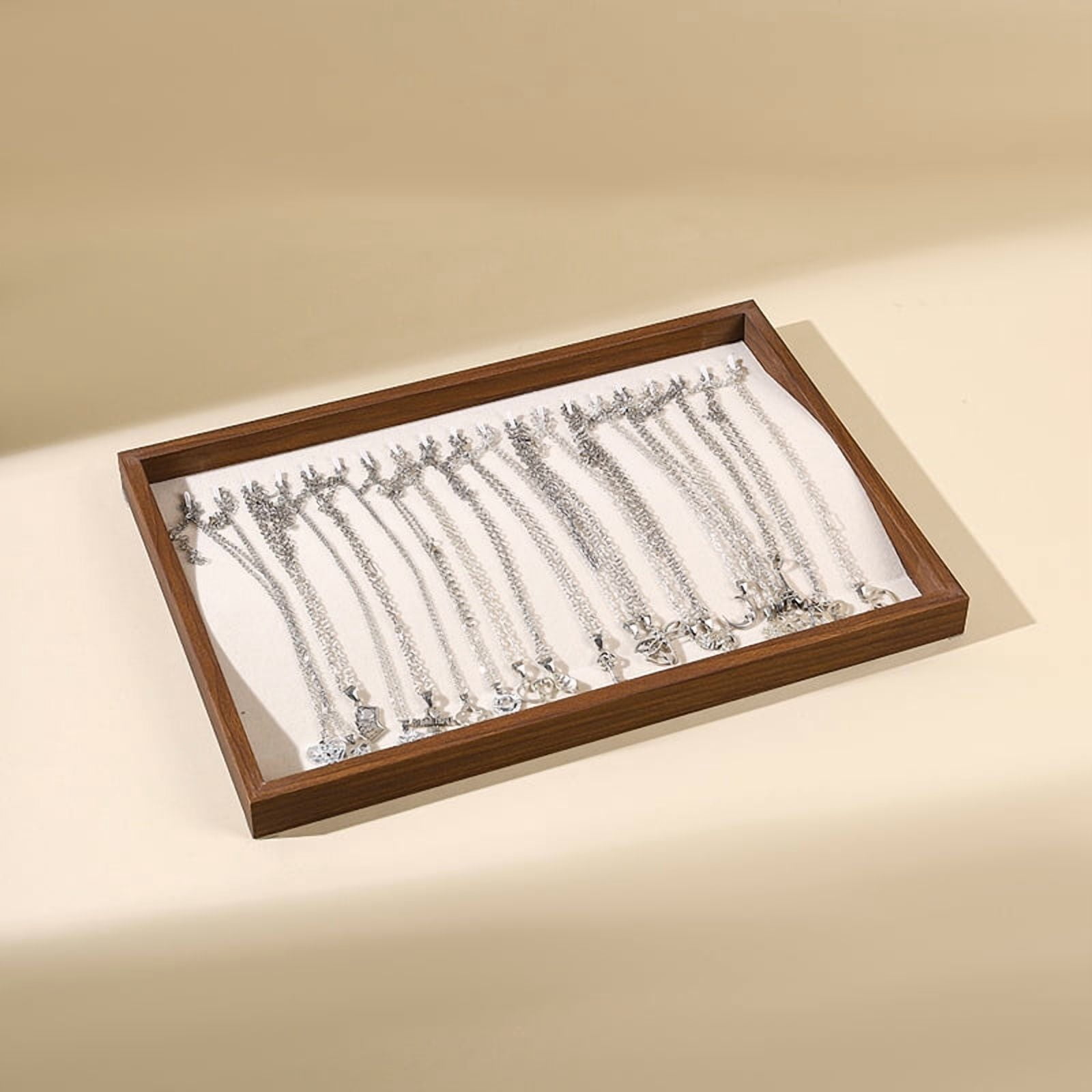 LOKASIU Beige Velvet Ring Holder 2pc Stackable Jewelry Display Tray Organizer - Walmart.com