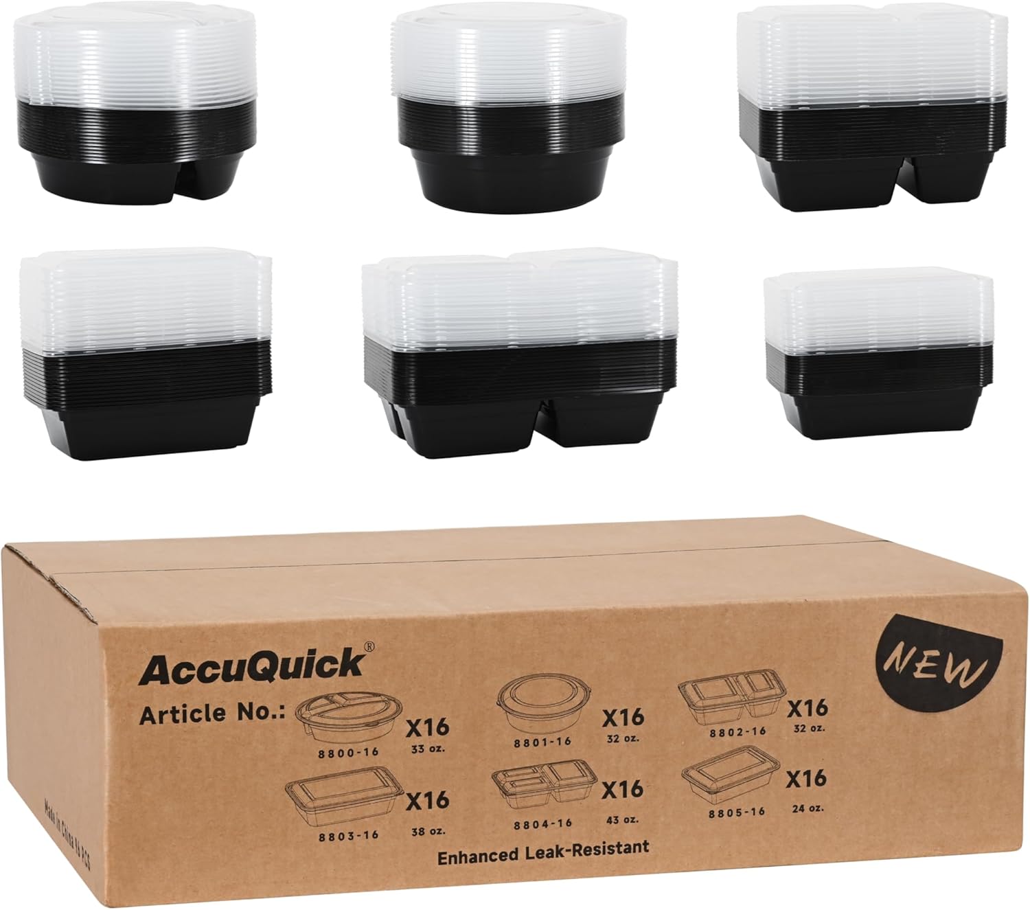LOKATSE HOME 96 PCS Multiple-grids Combination Meal Prep Food Storage ...