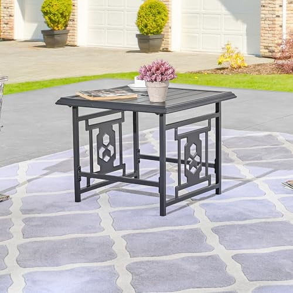 LOKATSE HOME Patio Umbrella Table Stand with Umbrella Hole, Outdoor ...