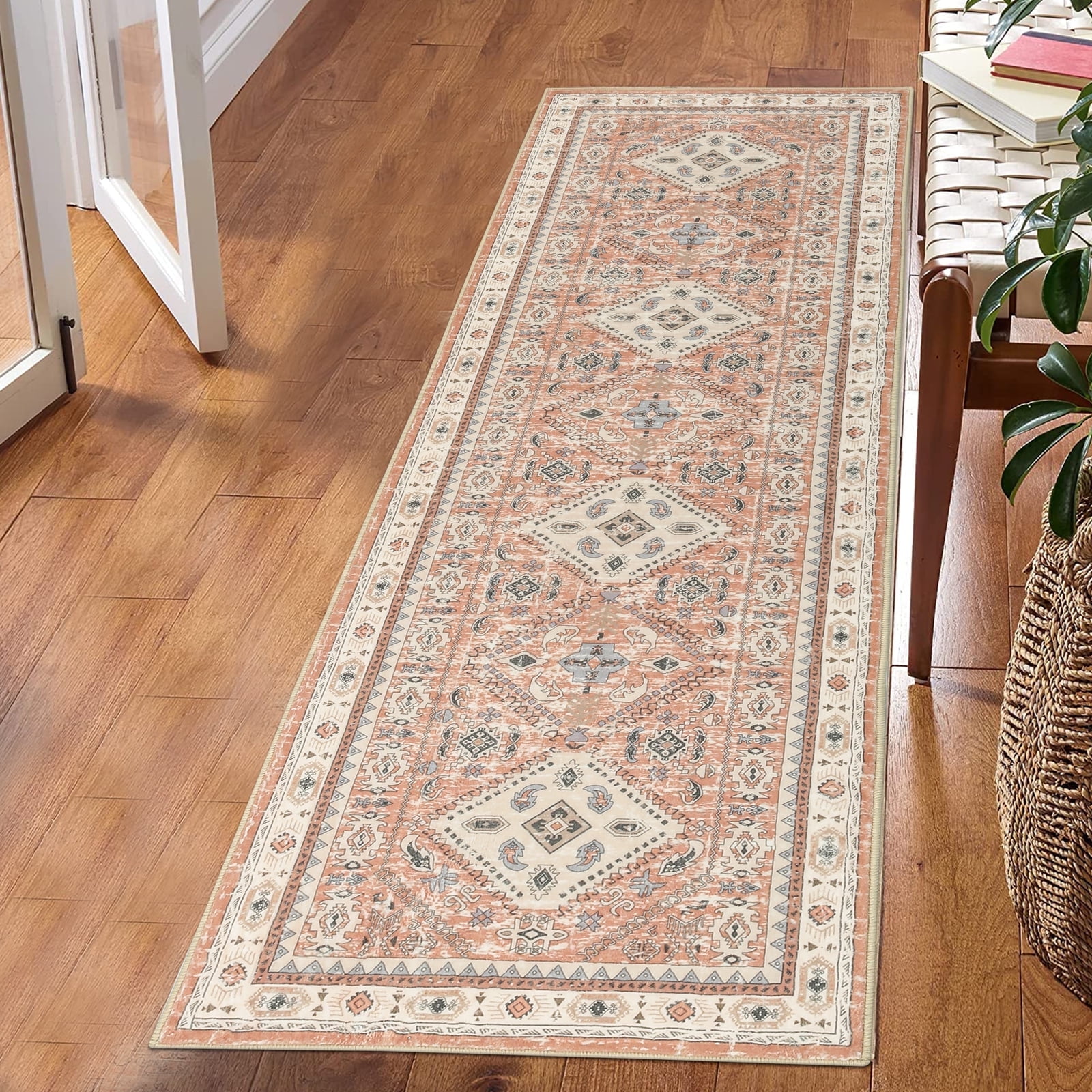 LOKHOM Bohemian Runner Rug for Hallways 2'x6', Machine Washable Rugs ...