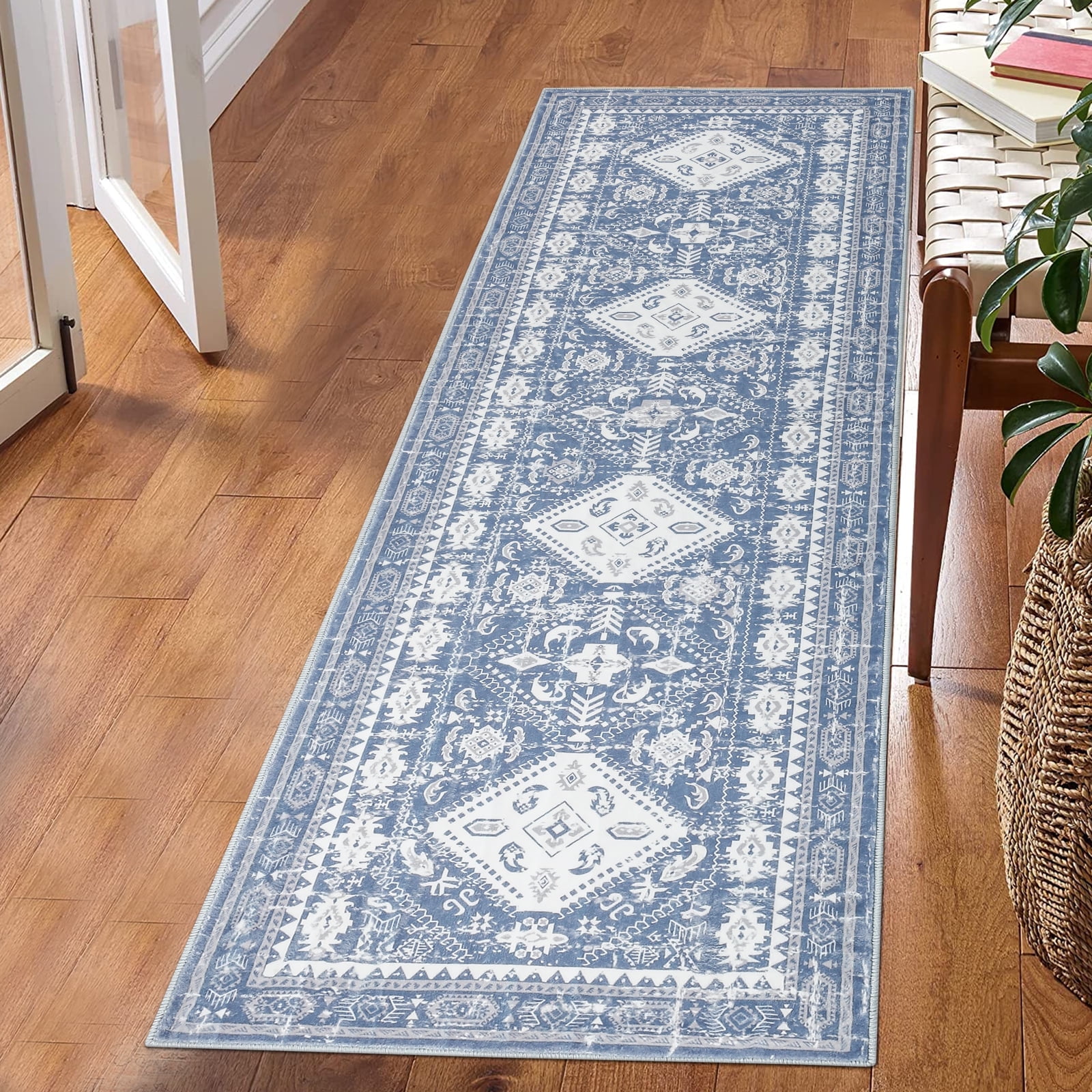 LOKHOM Bohemian Runner Rug for Hallways 2'x6', Machine Washable Rugs ...