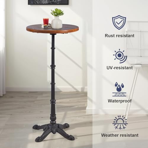 LOKKHAN 43.3" Tall Roman Column Table, Bar Height Standing Cocktail ...