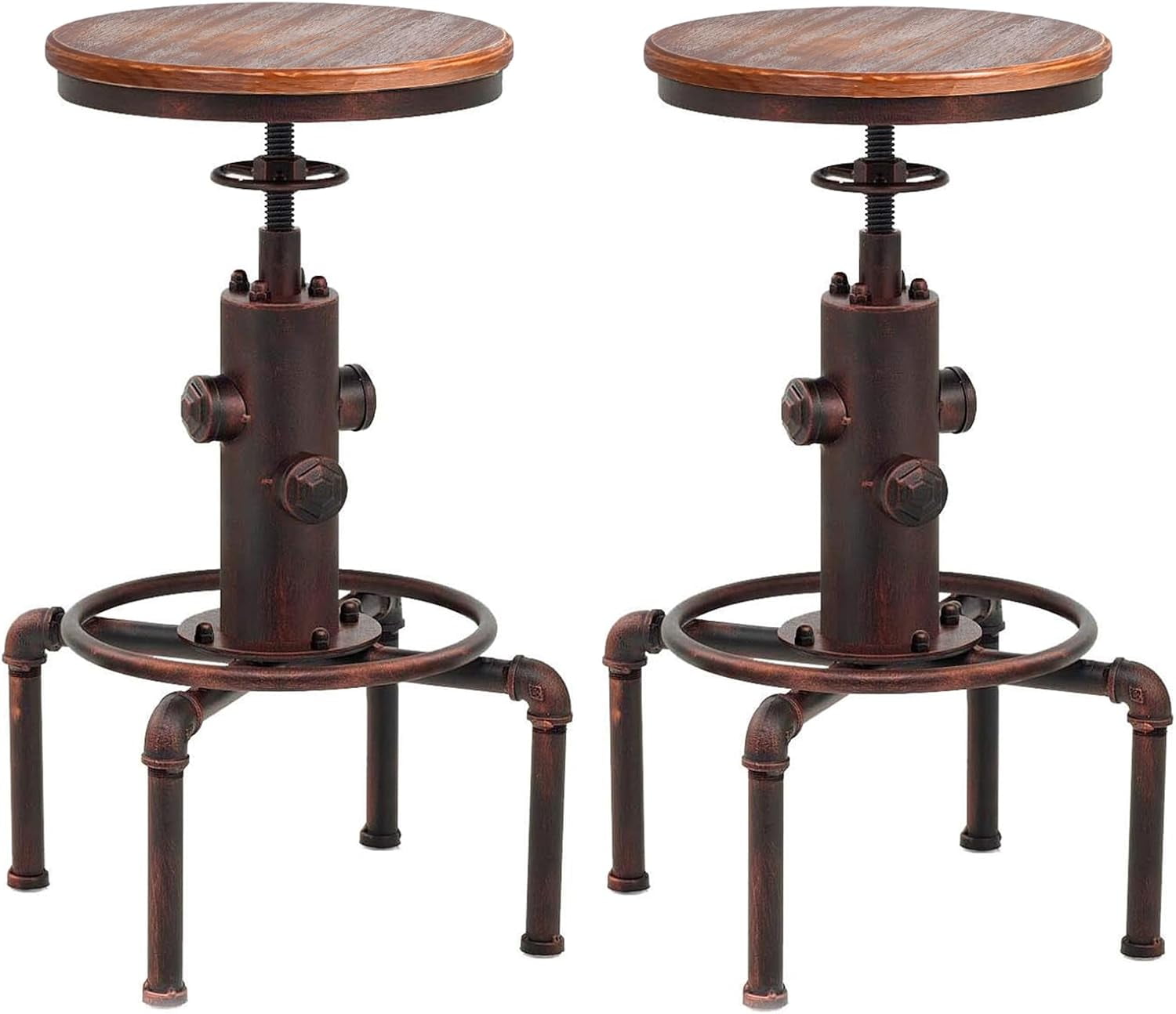 LOKKHAN American Antique Steampunk Deco Vintage Bar Stool Retro Stylish ...
