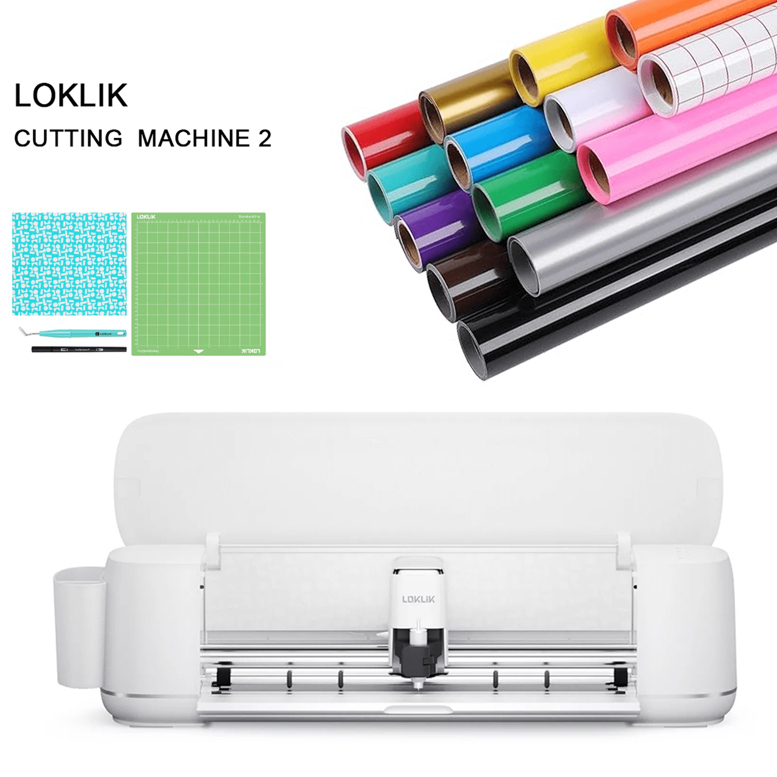 LOKLiK Cutting Machine 2 for All Vinyl Crafts with Bluetooth USB ...
