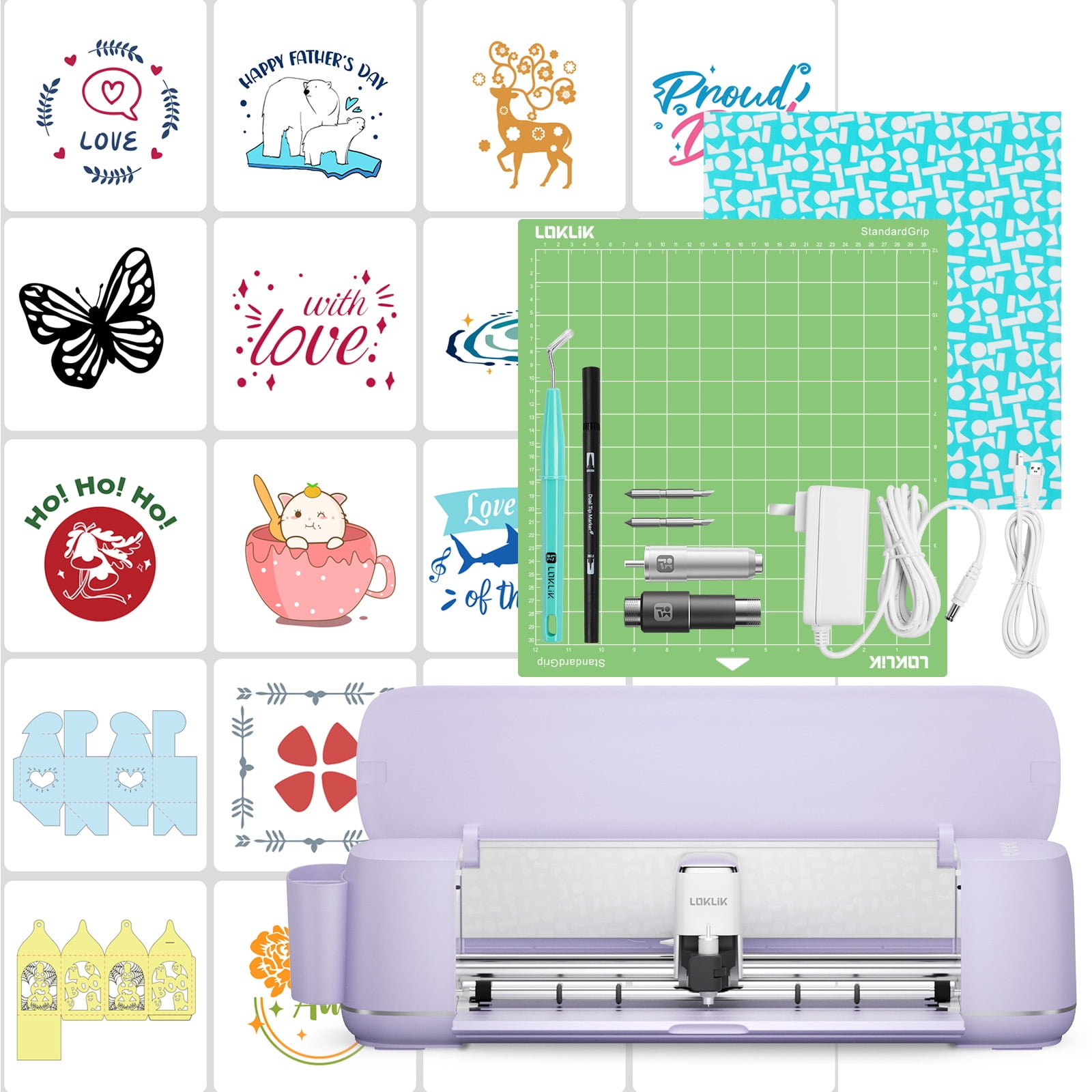 LOKLiK iCraft by HTVRONT Cutting Machine - 5 in 1 Vinyl Cutter Machine ...