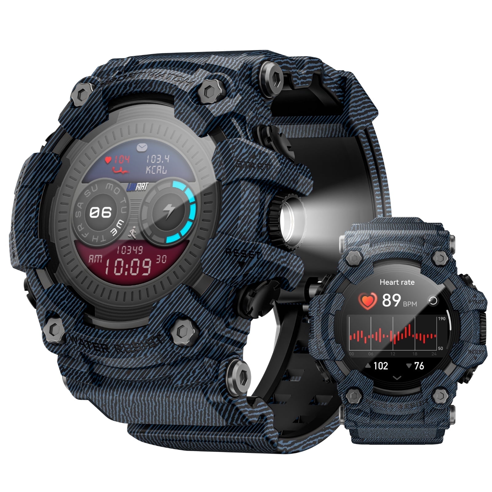 LOKMAT Attack GT Smart Watch For Android and Iphone, IP68 Waterproof ...