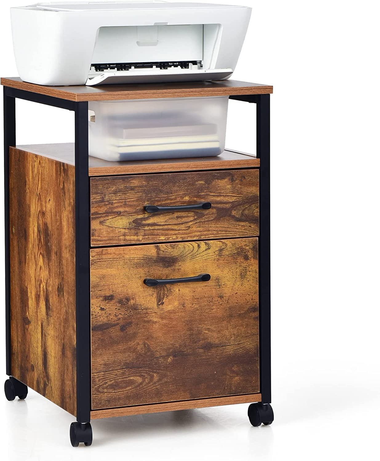 LOKO 2 Drawer Mobile File Cabinet, Rolling File Cabinet for Under Desk ...