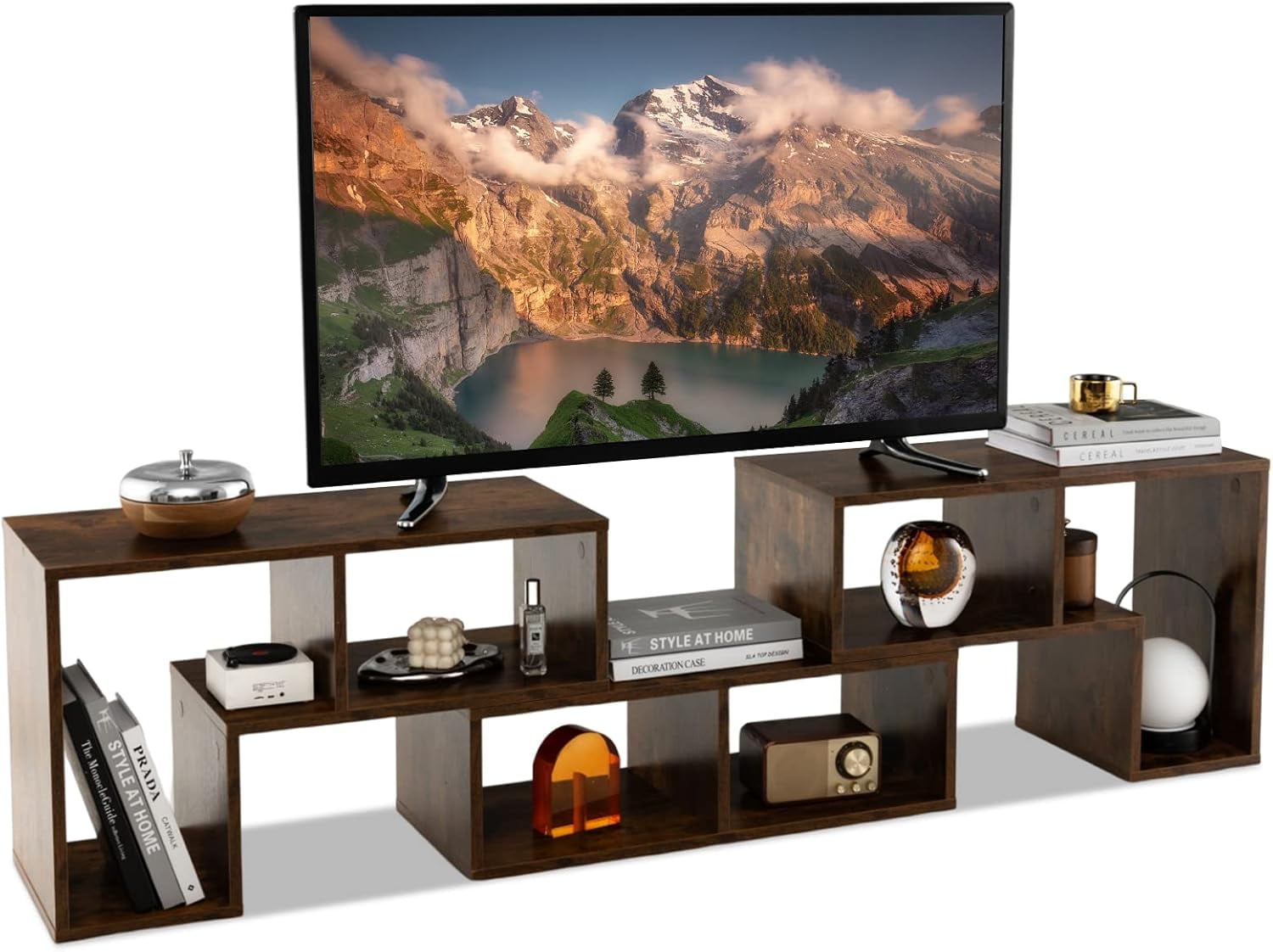 LOKO 3 Pieces Console TV Stand, Modern Entertainment Center for up to ...