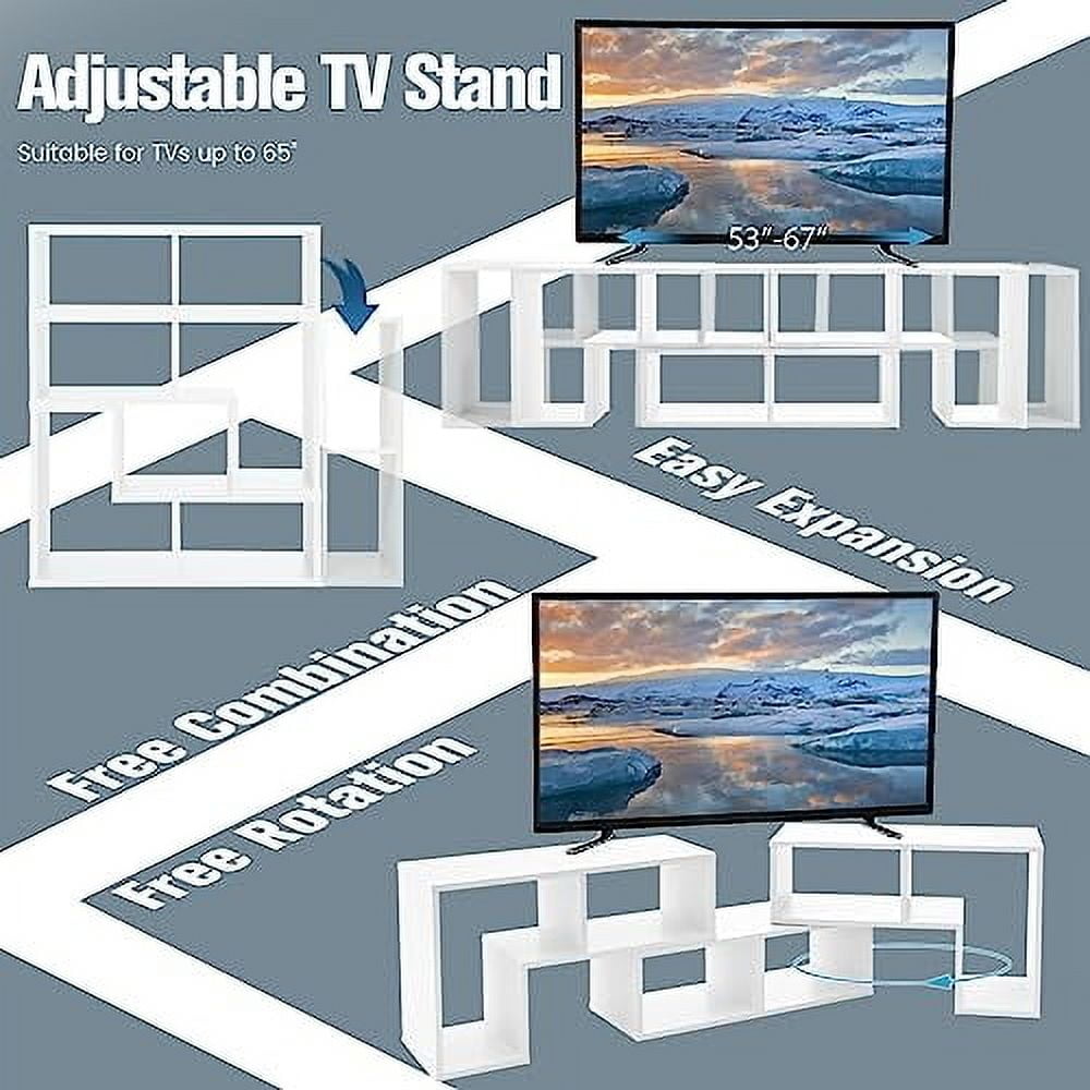 LOKO 3 Pieces Cube TV Stand, Modern Entertainment Center for up to 65 ...
