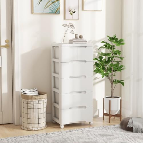 LOKO 6-Drawer Plastic Rolling Storage Cart, Mobile Storage Cabinet with ...