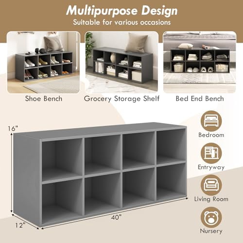 LOKO 8-Cubby Shoe Storage , 40” Entryway with Storage, 500 LBS Loading ...