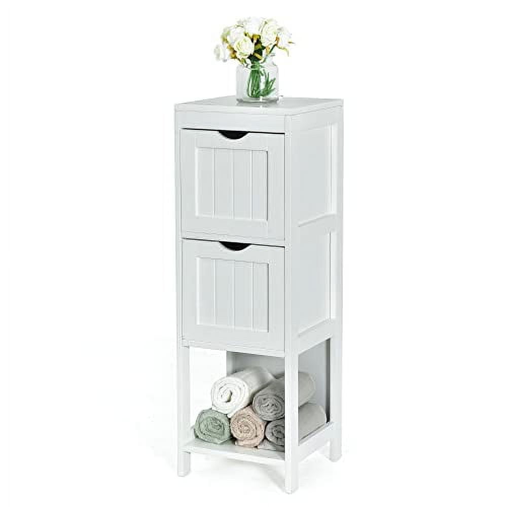 LOKO Bathroom Storage Cabinet, Narrow Freestanding Floor Cabinet with 2 ...