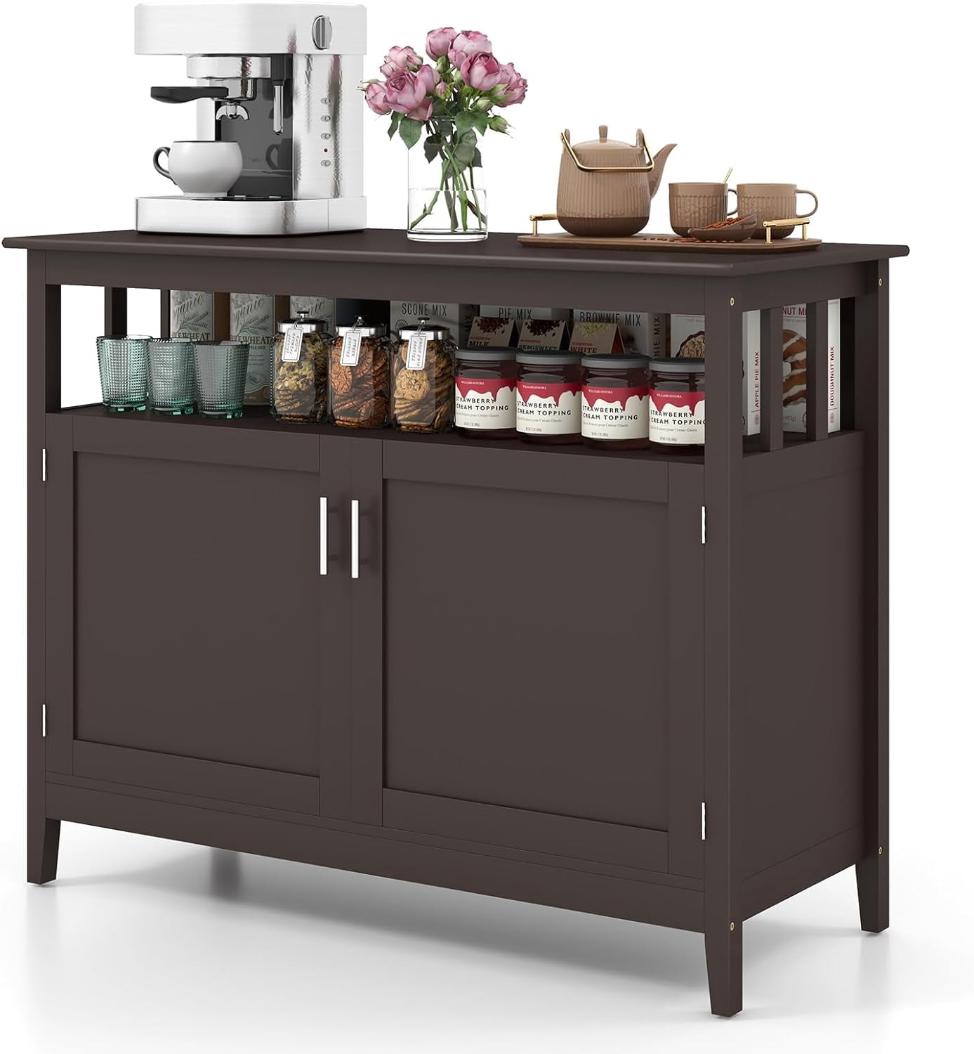 LOKO Buffet Cabinet with Storage, Freestanding Kitchen Cabinet with ...