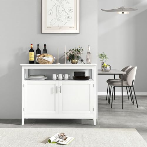 LOKO Buffet Cabinet with Storage, Freestanding Kitchen Cabinet with ...