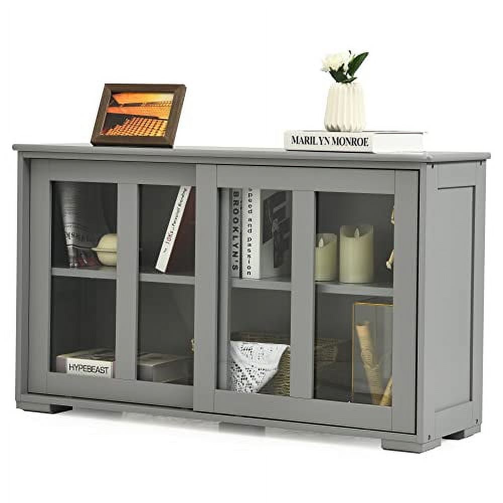 LOKO Stackable Buffet Cabinet, Kitchen Storage Cabinet with Sliding ...