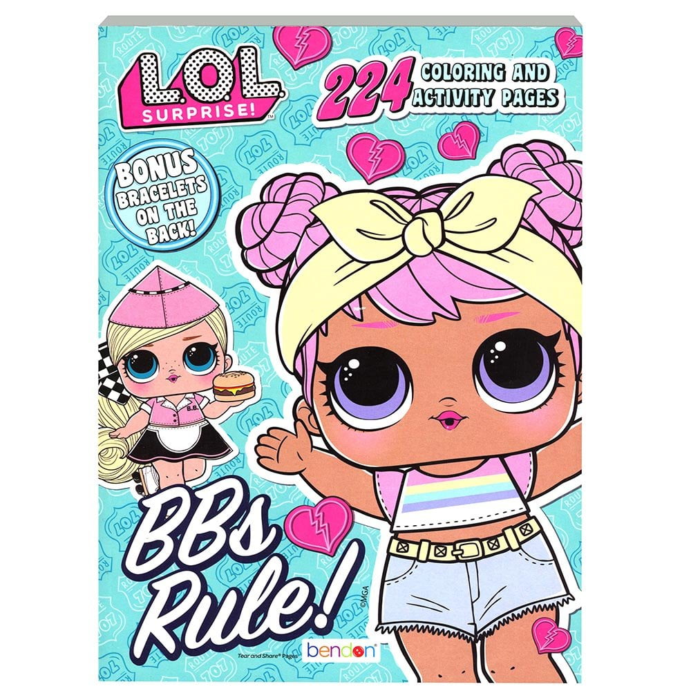 LOL! 224 pg Coloring Book & 12ct Colored Pencil- Assorted - Walmart.com