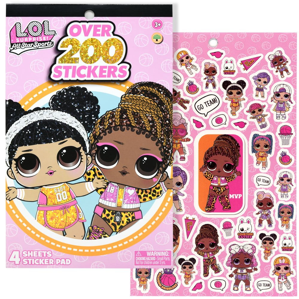 LOL 4 Sheet Foil Cover Sticker Pad, 200+ Stickers- 6 PACK - Walmart.com