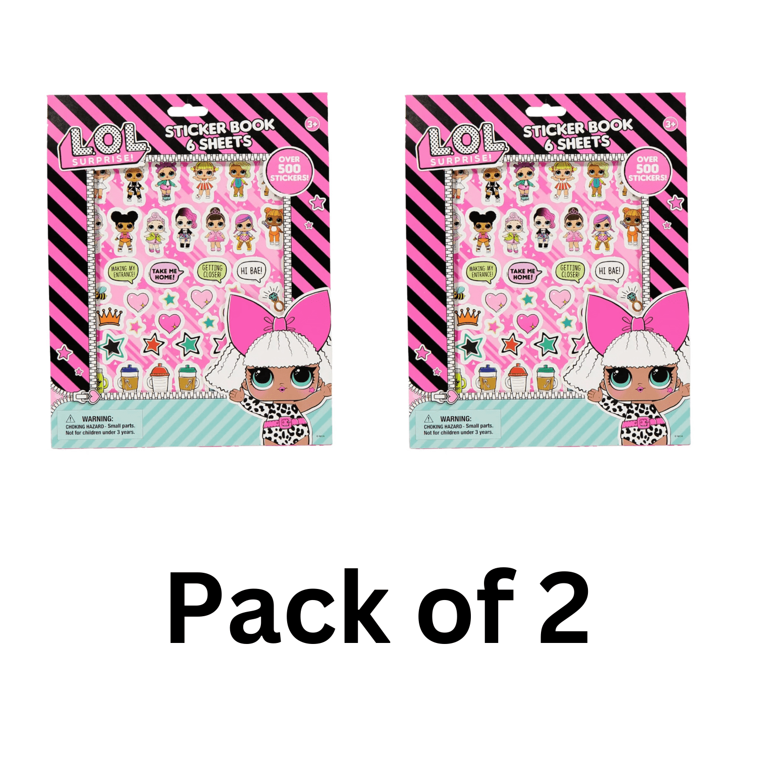LOL 8x10" 6 Sheets Sticker Book in PDQ, Lol Surprise Sticker Book Pack ...