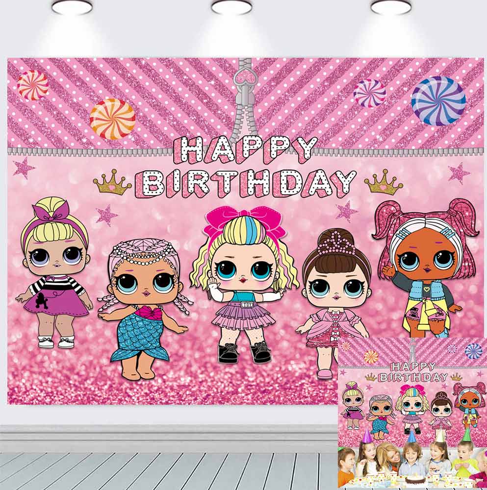 LOL Backdrop Background Banner Birthday Party Supplies Taspestry Wall ...