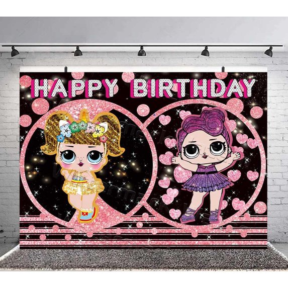 LOL Backdrop Banner Party Supplies Post Birthday Decorations Background ...