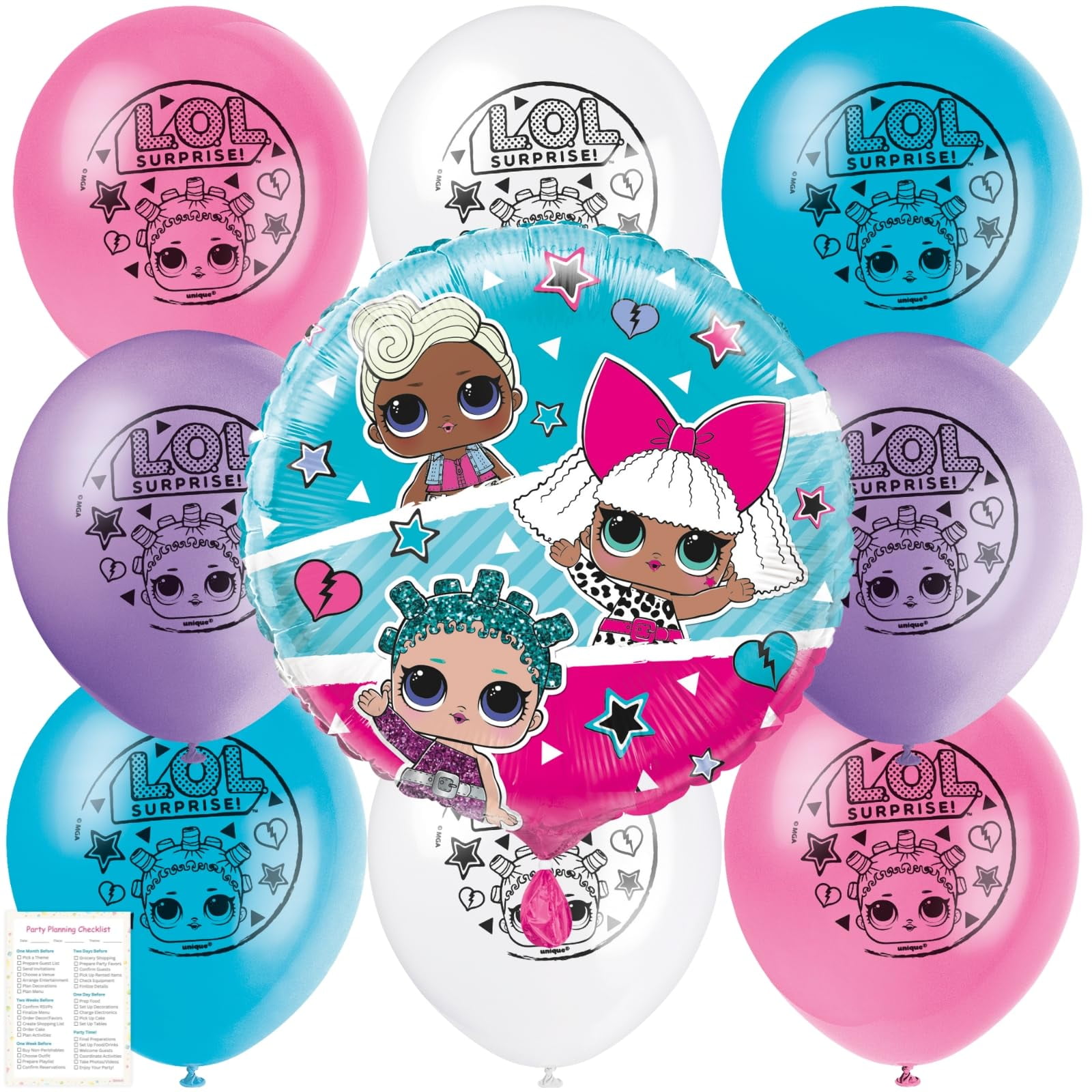 LOL Balloons -EGSC LOL Birthday Party Decorations - Bundle with 8 Latex ...