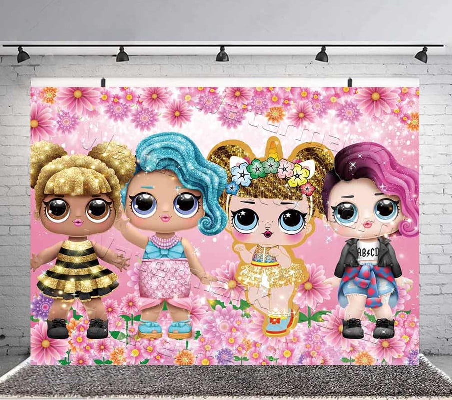 LOL Birthday Banner Backdrop Background Party Supplies Taspestry Post ...
