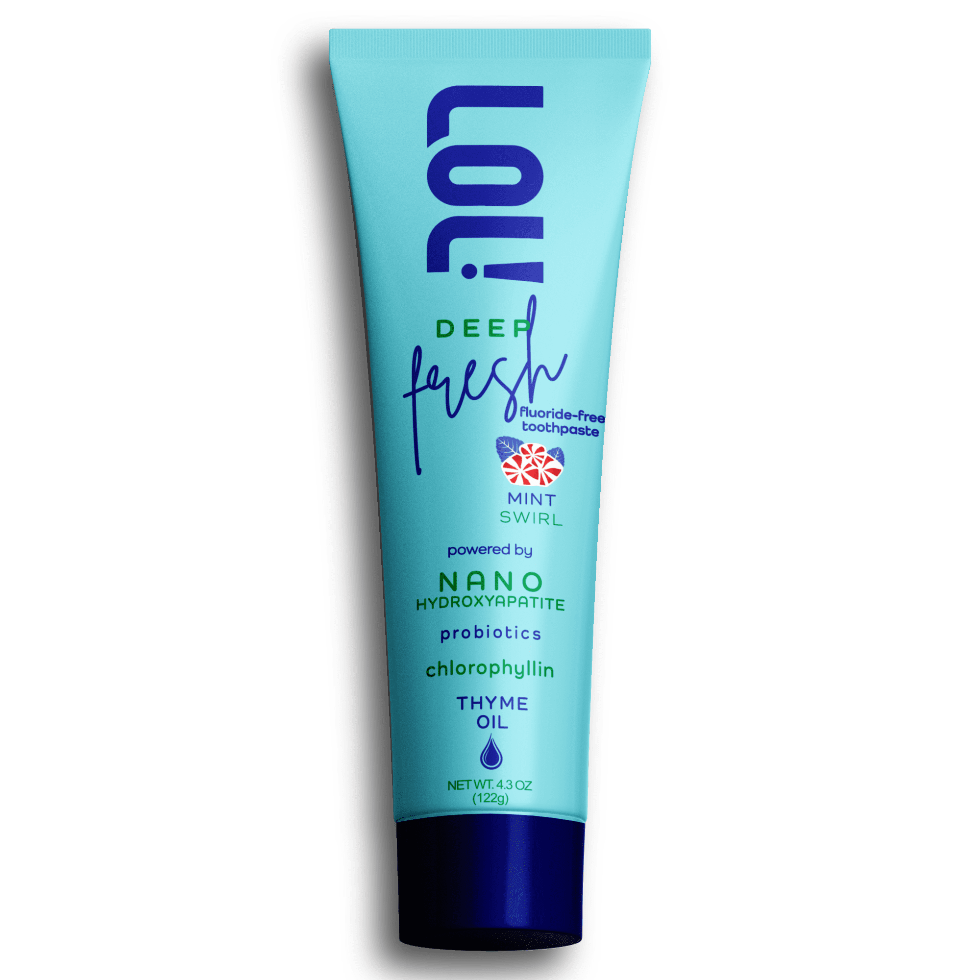 LOL Deep Fresh Fluoride-Free Toothpaste Mint Swirl – Nano ...