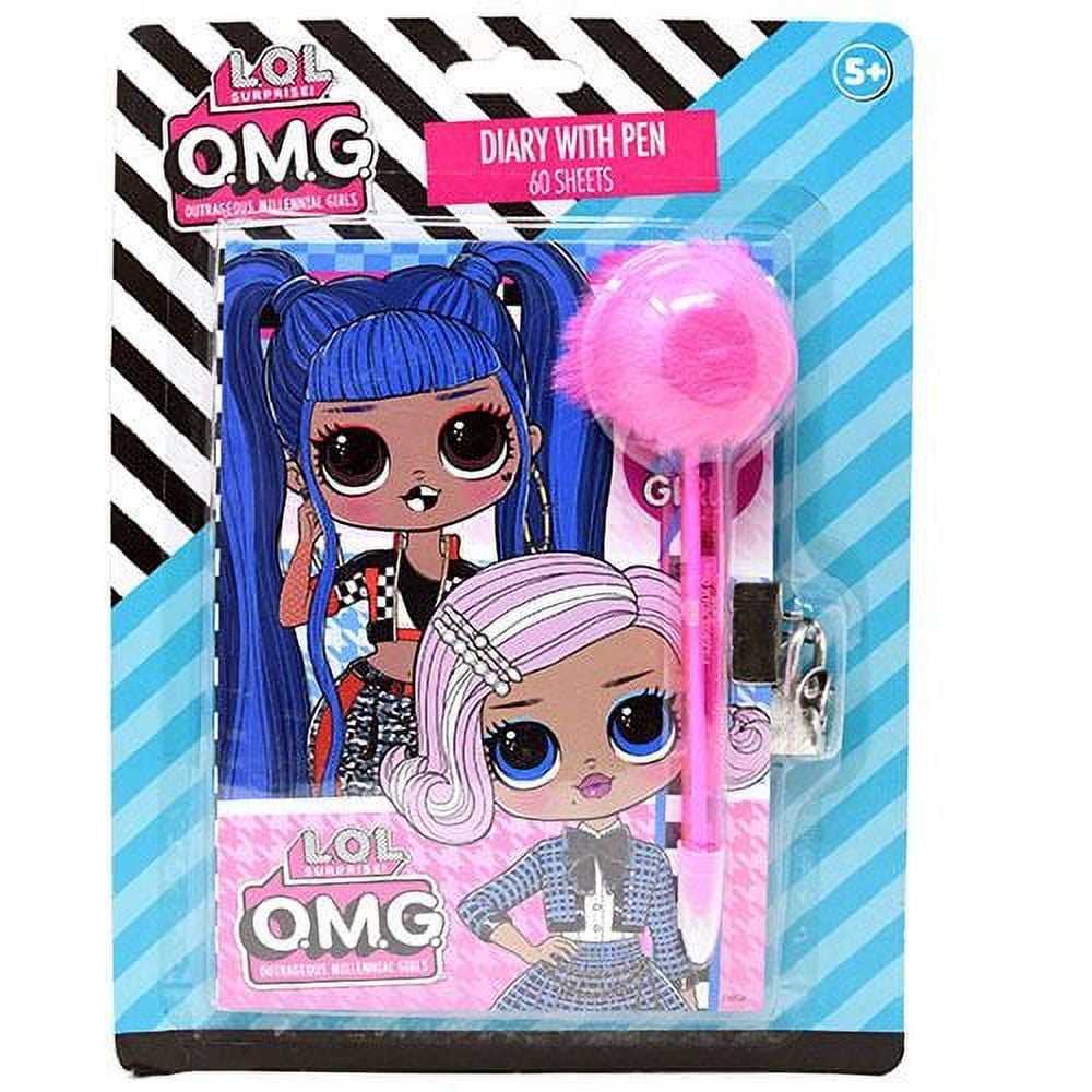 LOL "OMG" Diary with Pom Pen on Card - Walmart.com