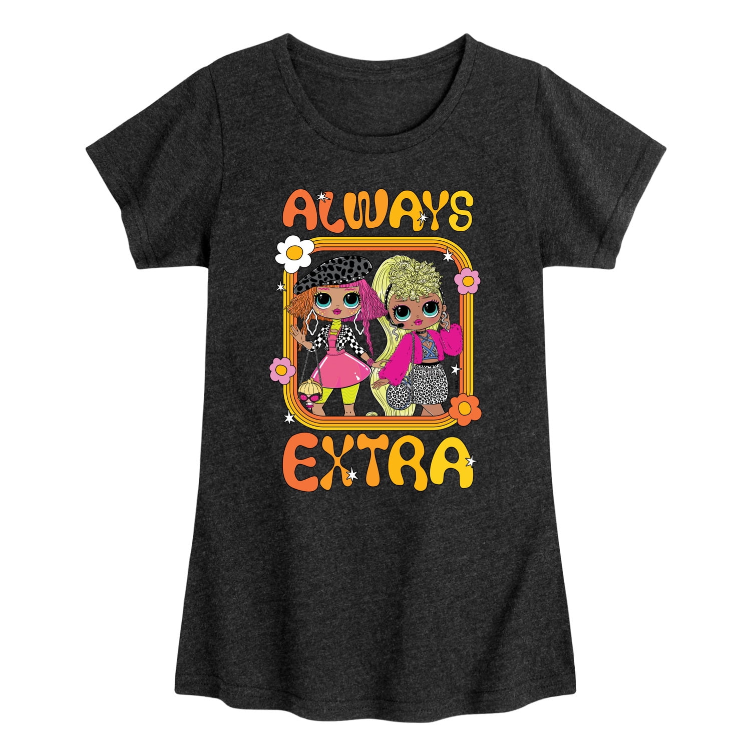 LOL OMG! Fashion Dolls - Always Extra - Toddler & Youth Girls Short Sleeve Graphic T-Shirt ...