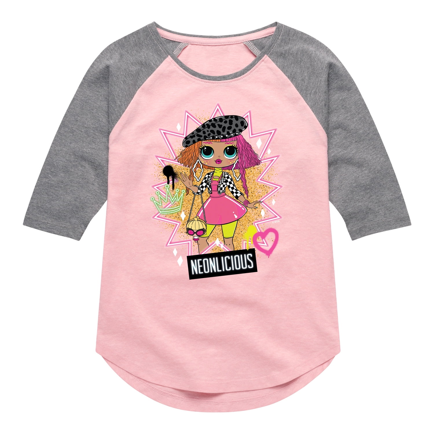 LOL OMG! Fashion Dolls - Neonlicious - Toddler & Youth Girls Raglan ...