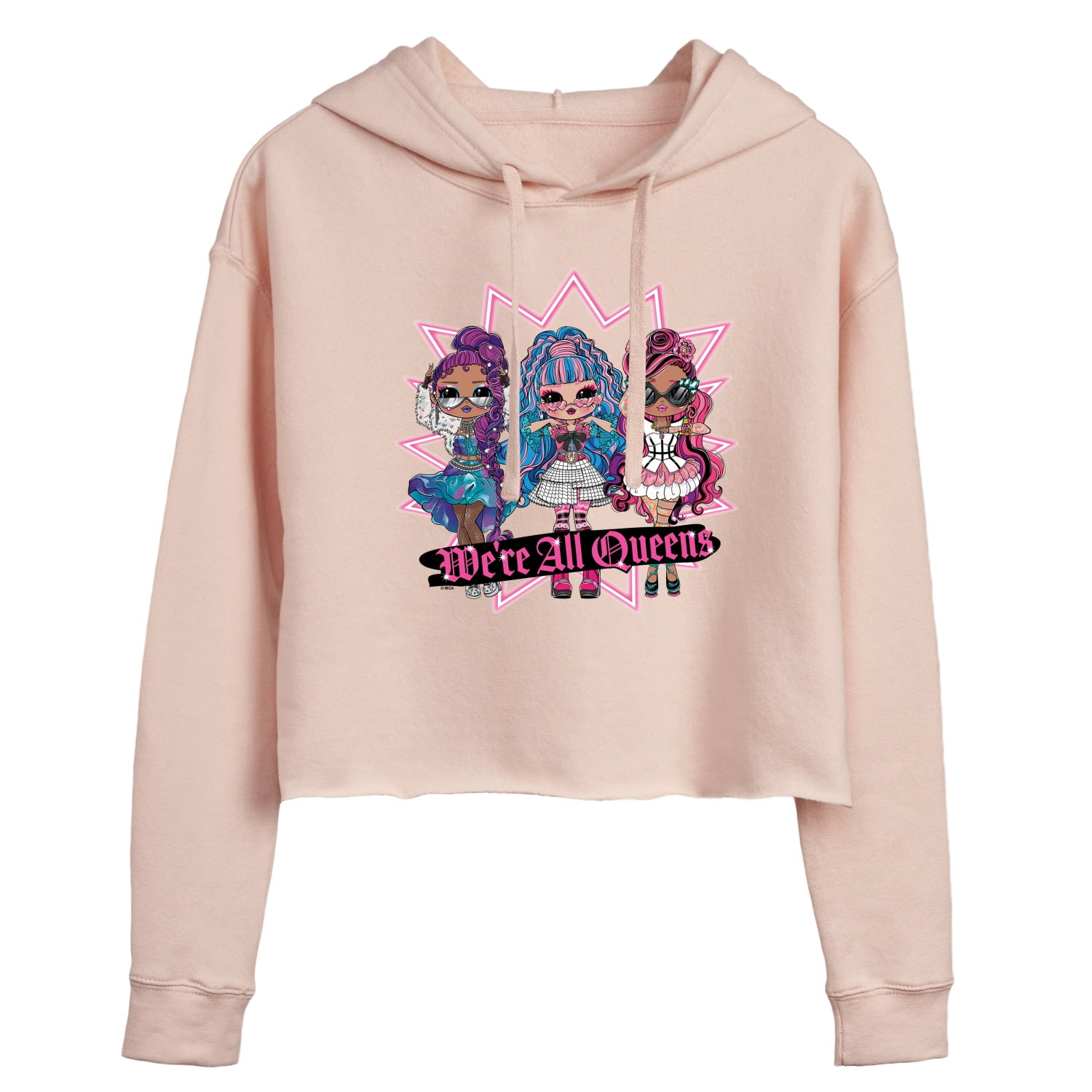 LOL OMG! Fashion Dolls - We're All Queens - Juniors Cropped Pullover ...