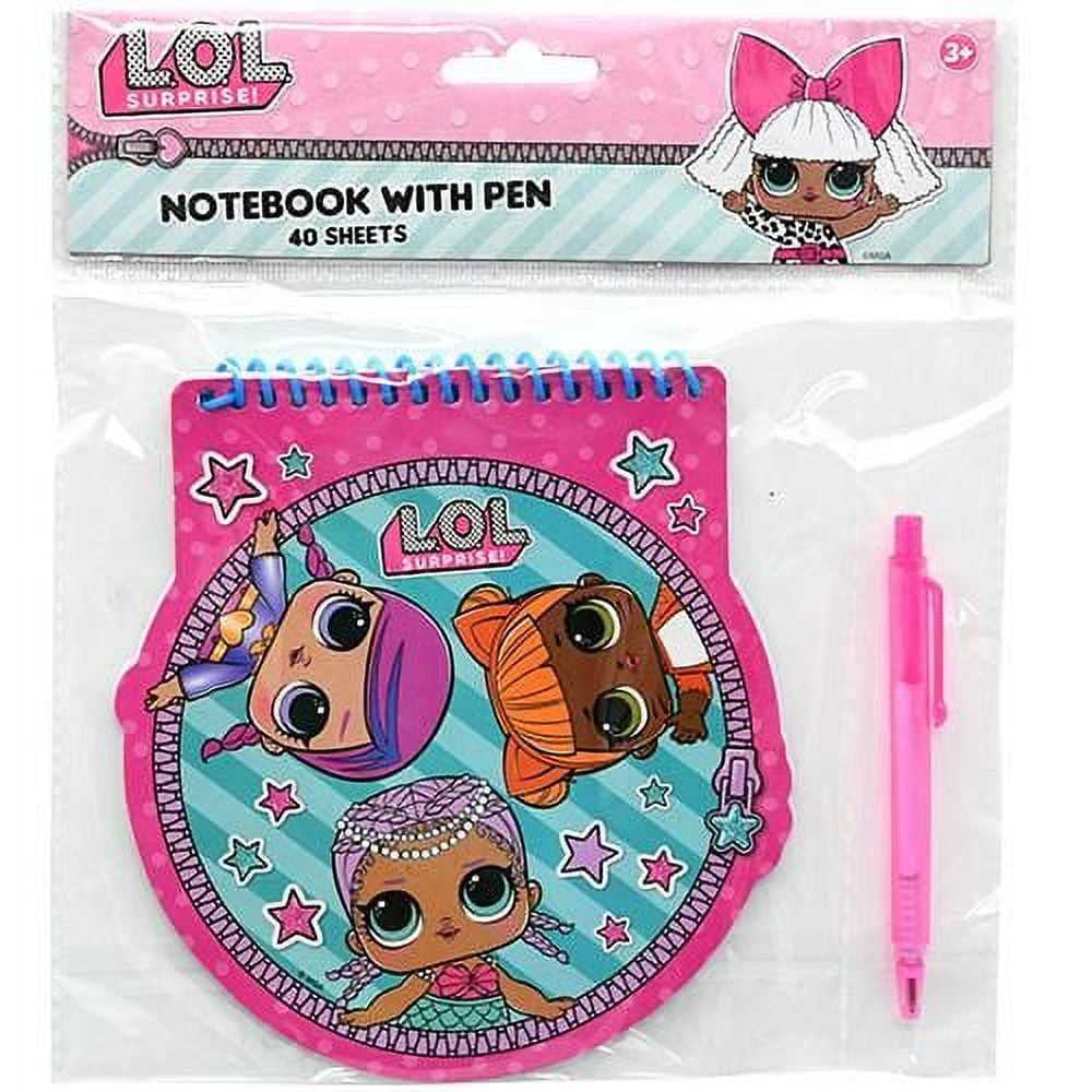 LOL Round Spiral Notebook with Pen in Poly Bag with Header- 2 PACK ...