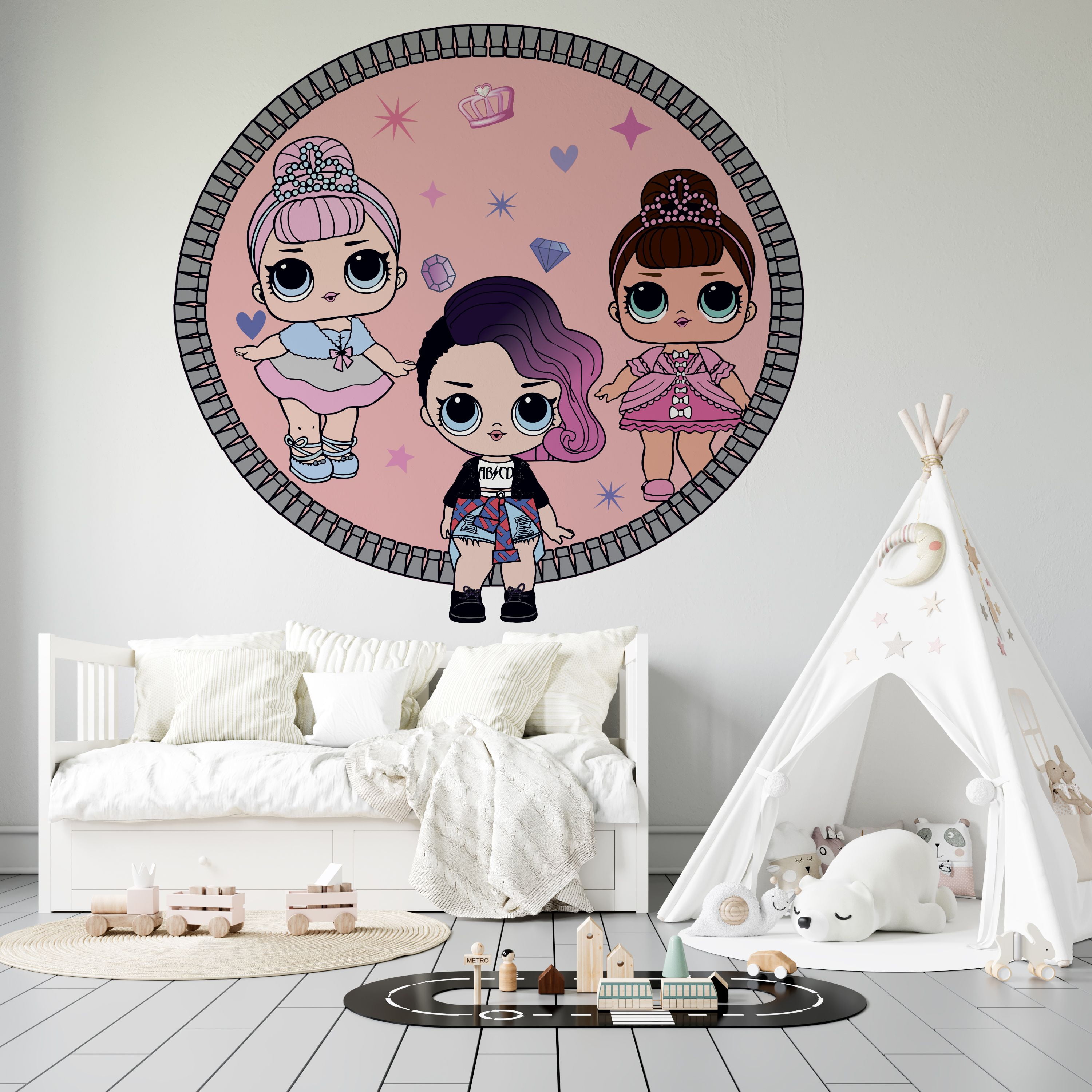 LOL Surprise Room Accessories: Crystal Queen Fancy & Rocker Wall Decal ...