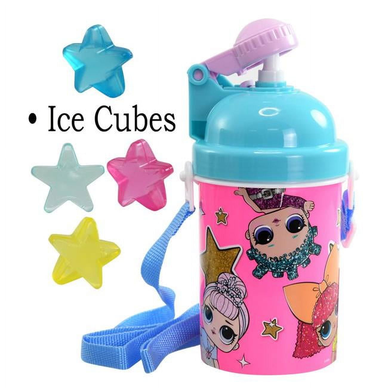 LOL Surprise 2336874 14 oz Canteen with Reusable Ice Cubes, Pink & Blue ...