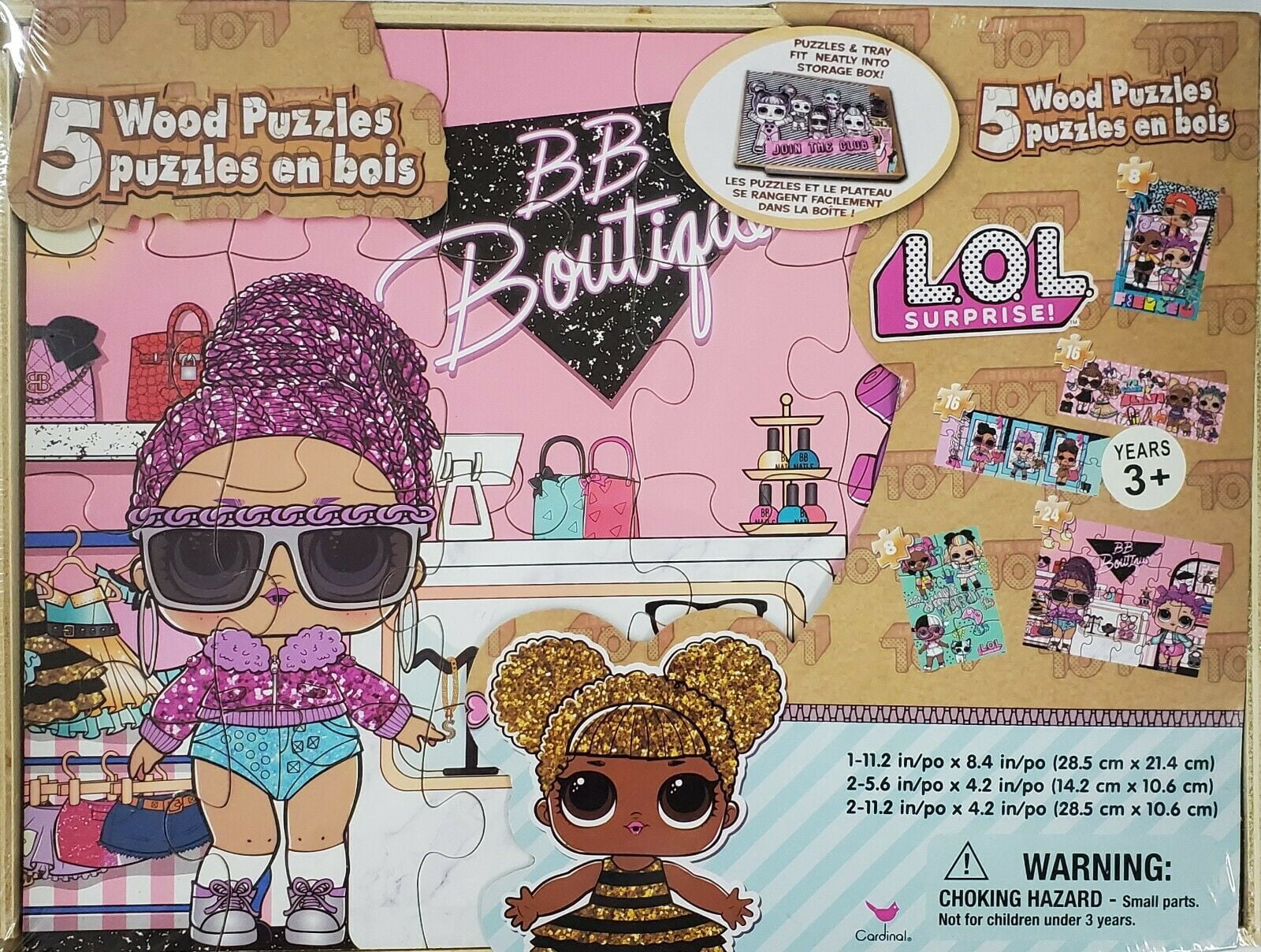 LOL Surprise! BB Boutique 5 Wood Puzzles - Storage Box NEW - Walmart.com