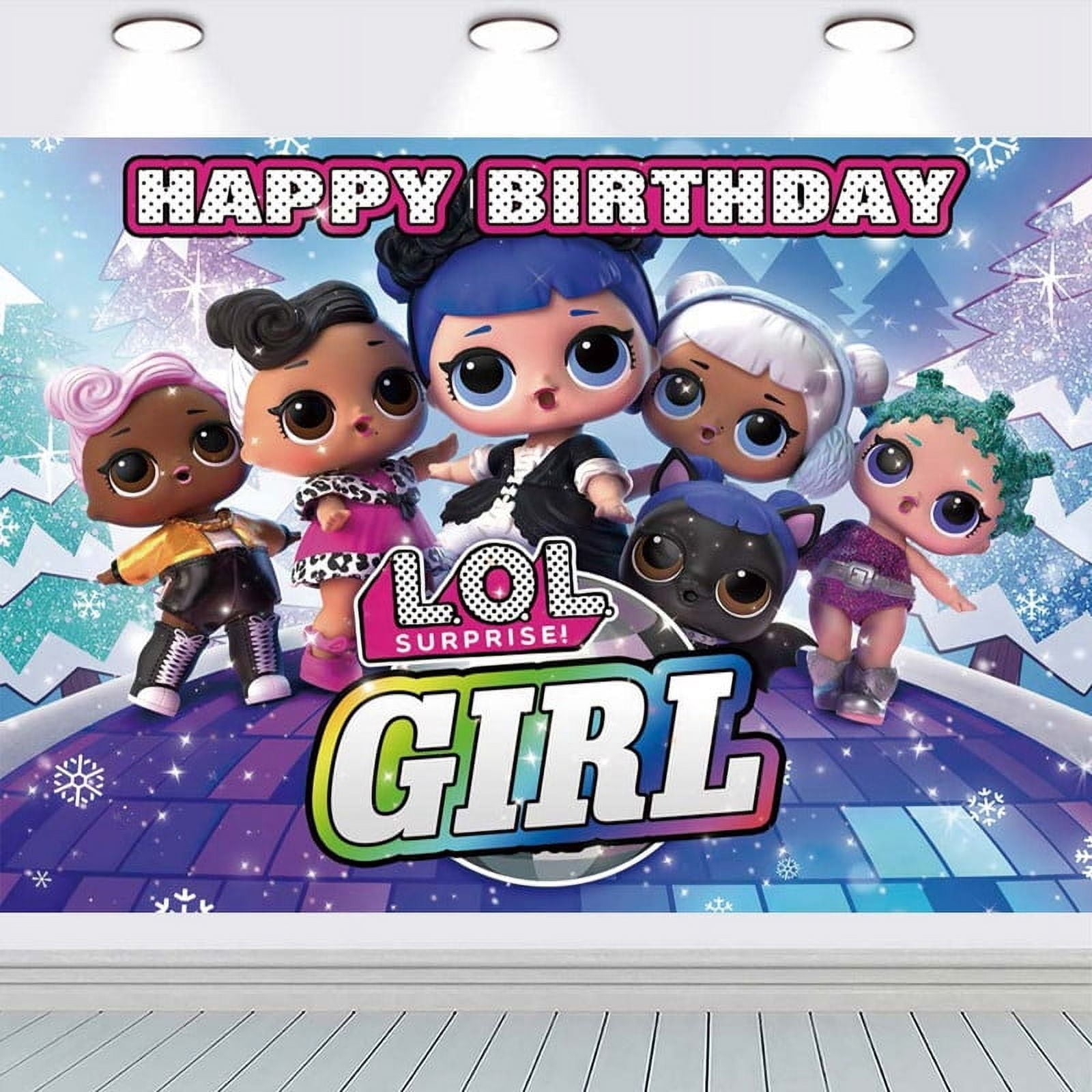 LOL Surprise Birthday Banner Backdrop Background Taspestry Wall Decor ...