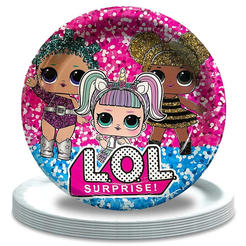 LOL Birthday Decorations Plates Party Supplies Tableware Disposable ...