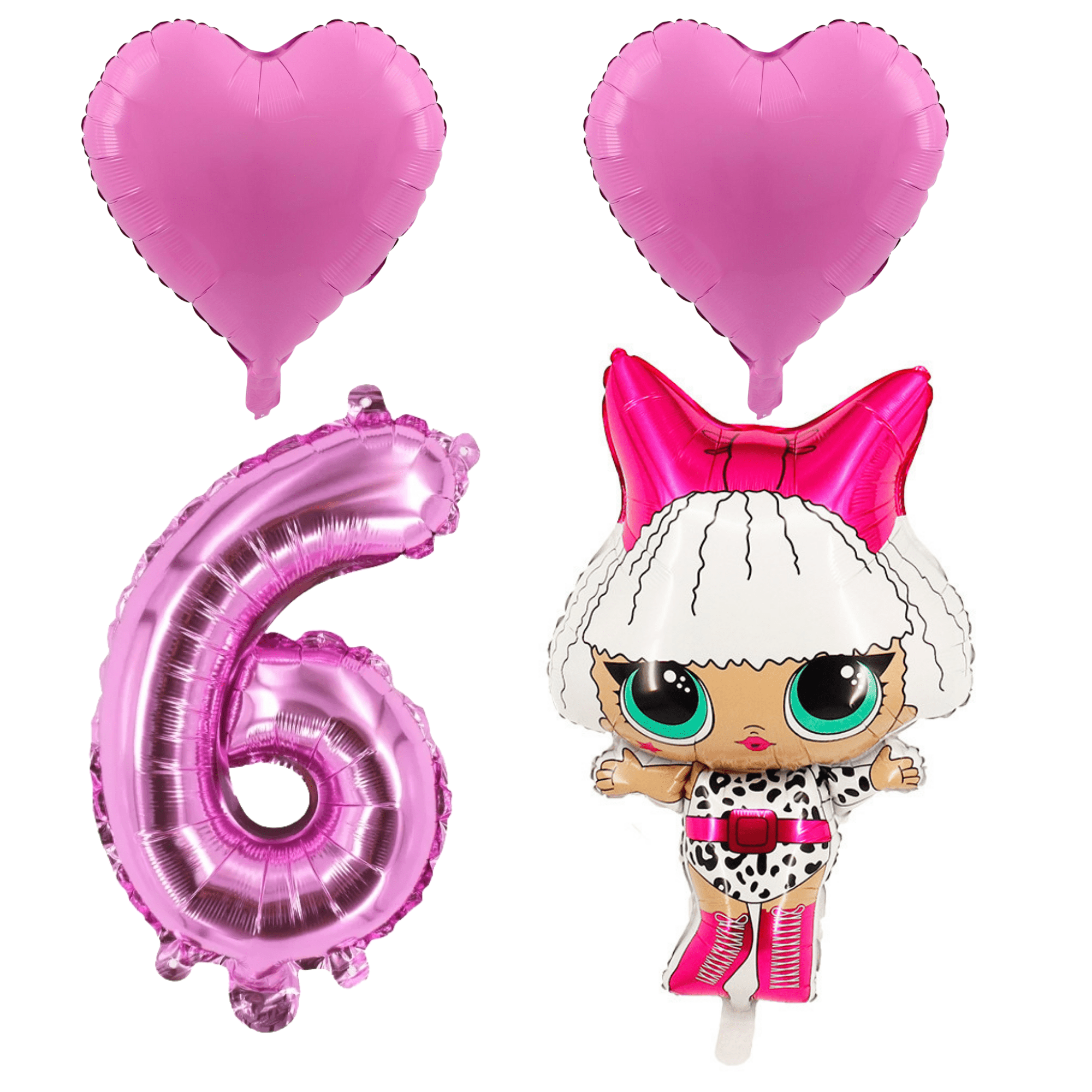 LOL Surprise Doll 6th Birthday Party Foil Balloons Pink - Walmart.com