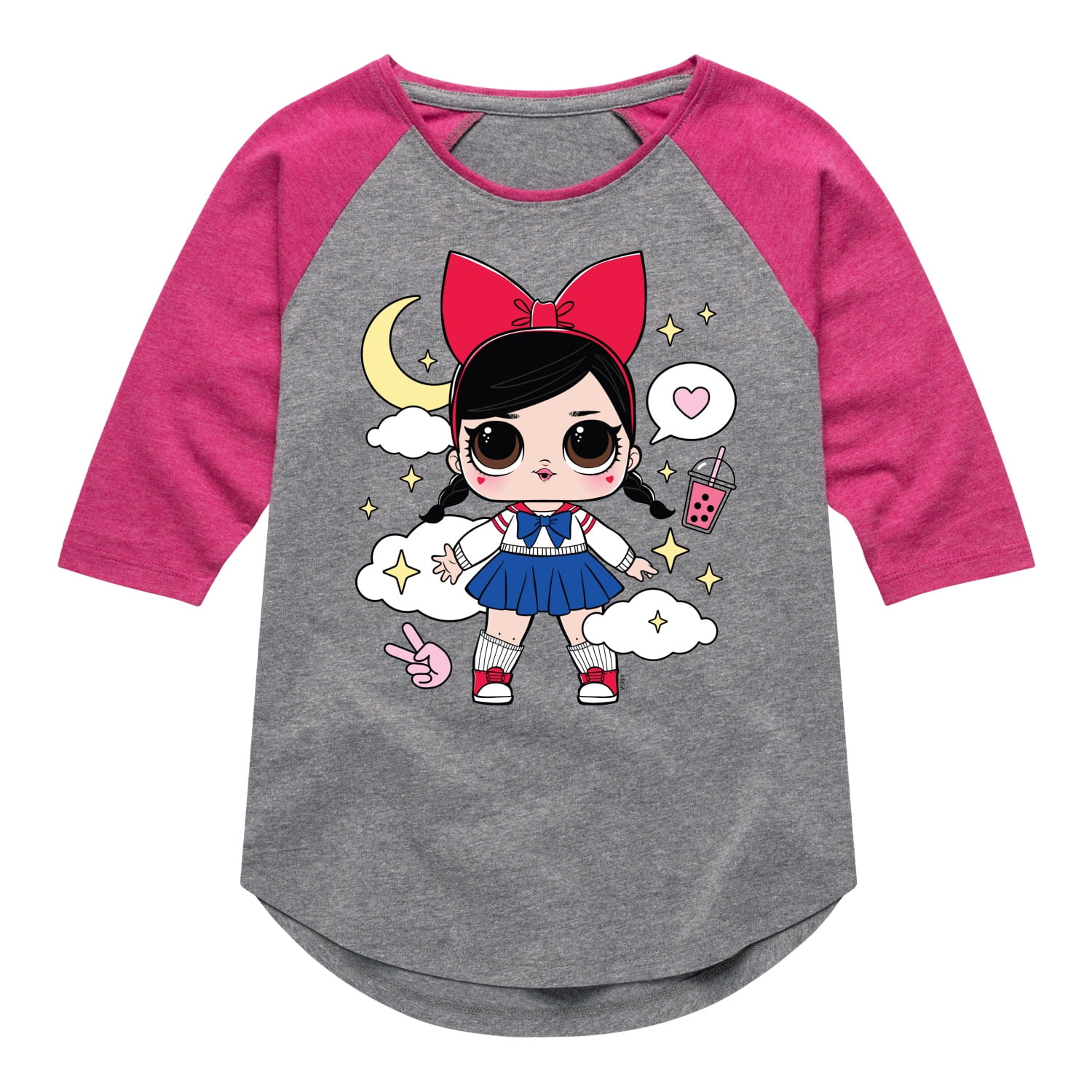 LOL Surprise! Dolls - Fanime Kawaii - Toddler & Youth Girls Raglan ...