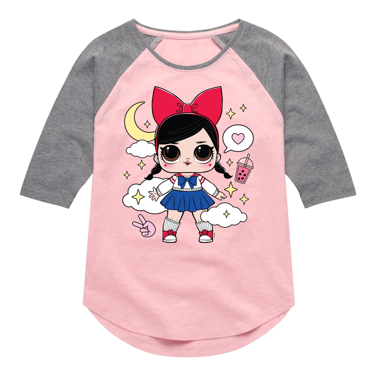 LOL Surprise! Dolls - Fanime Kawaii - Toddler & Youth Girls Raglan ...