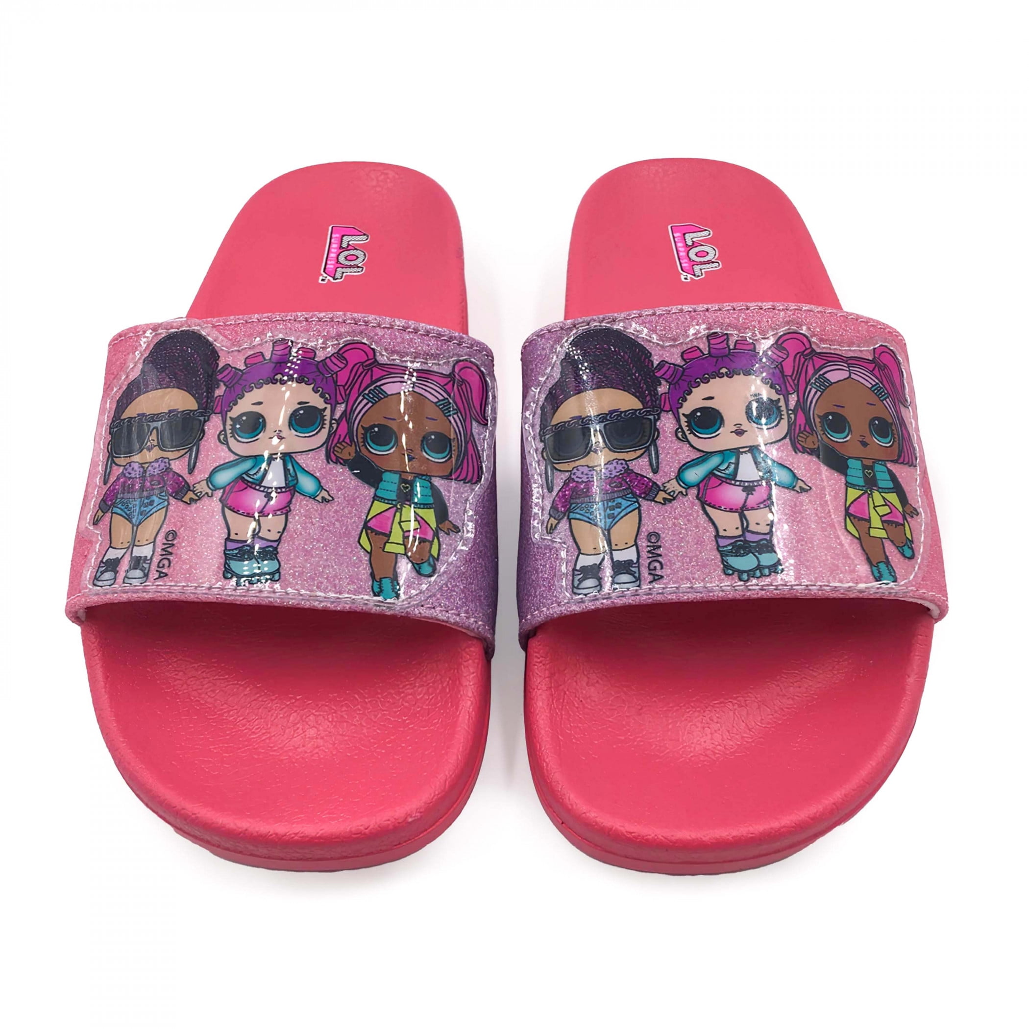 LOL Surprise Dolls Fashonista Girl's Slide Sandals-XLarge - Walmart.com