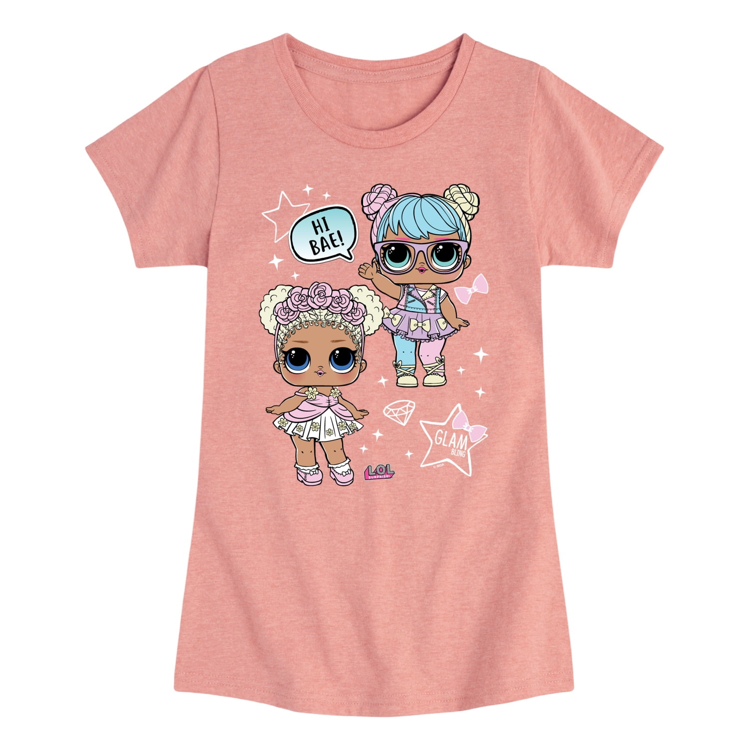 LOL Surprise! Dolls - LOL Hi Bae! - Toddler & Youth Girls Short Sleeve ...