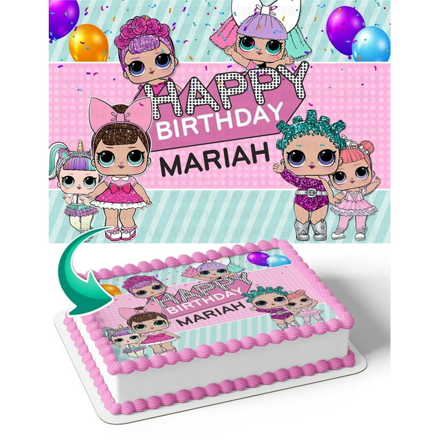 LOL Surprise Dolls SP Edible Image Cake Topper Personalized Birthday ...