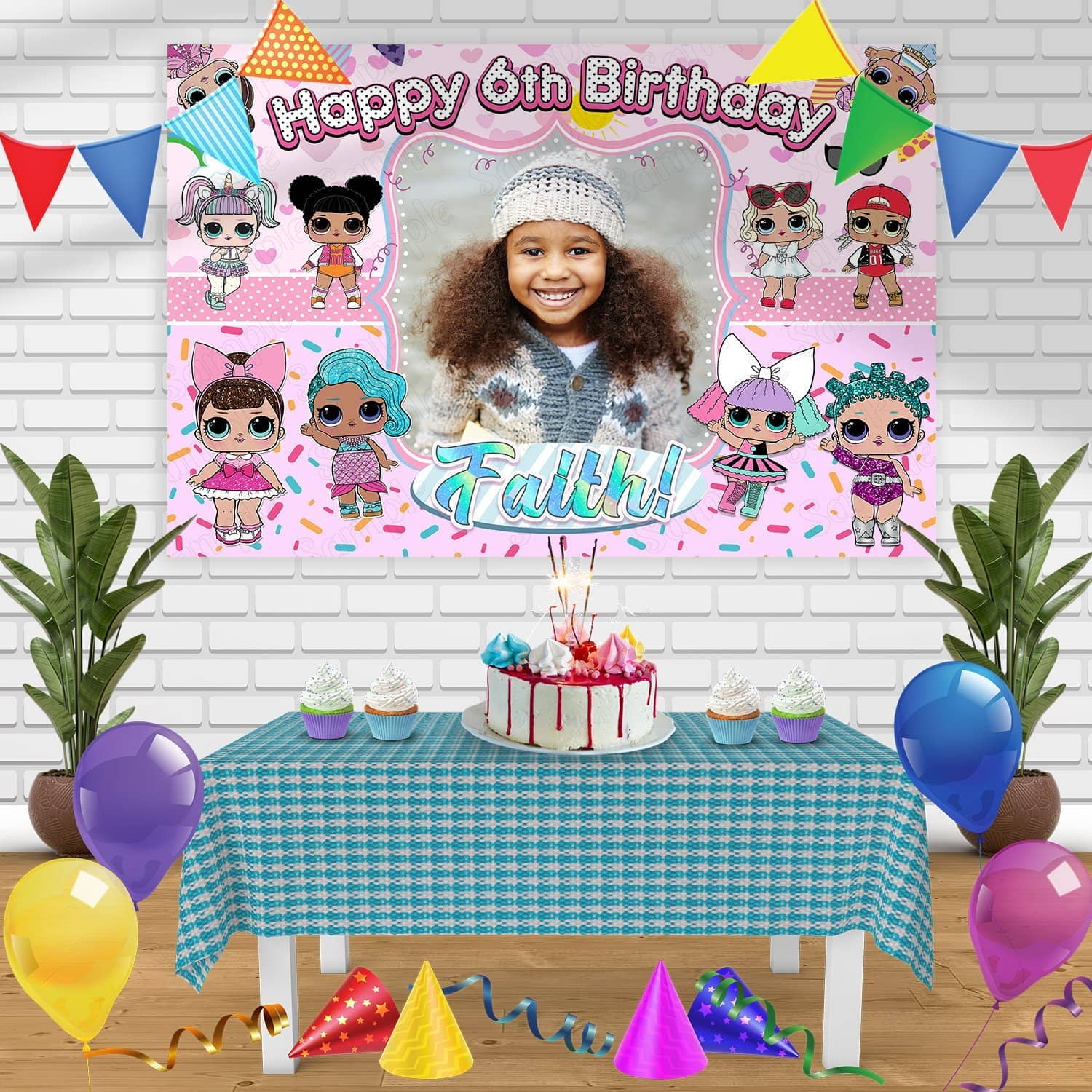 LOL Surprise Frame V2 Birthday Banner Personalized Party Backdrop ...