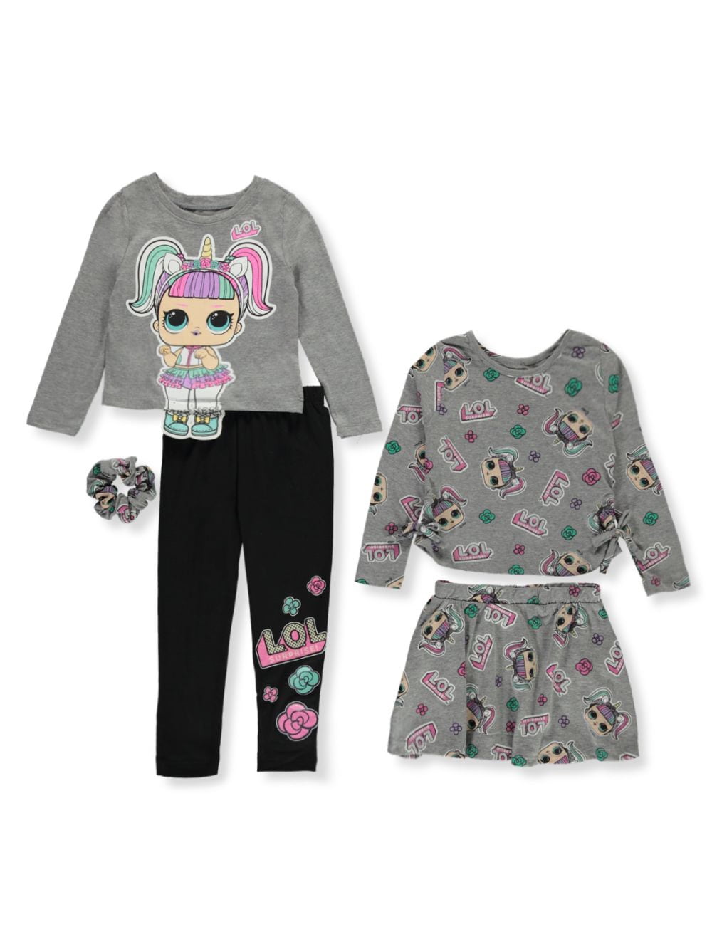 LOL Surprise Girls' 4-Piece Mix-n-Match Outfit Set (Little Girls ...