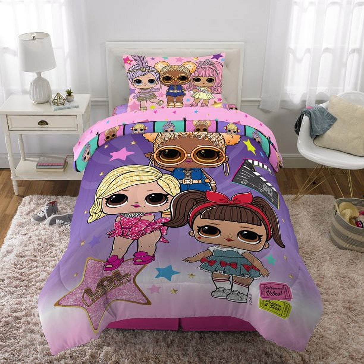 LOL Surprise Girls Full Comforter, Sheet Set + BONUS SHAM (6 Piece Bed ...