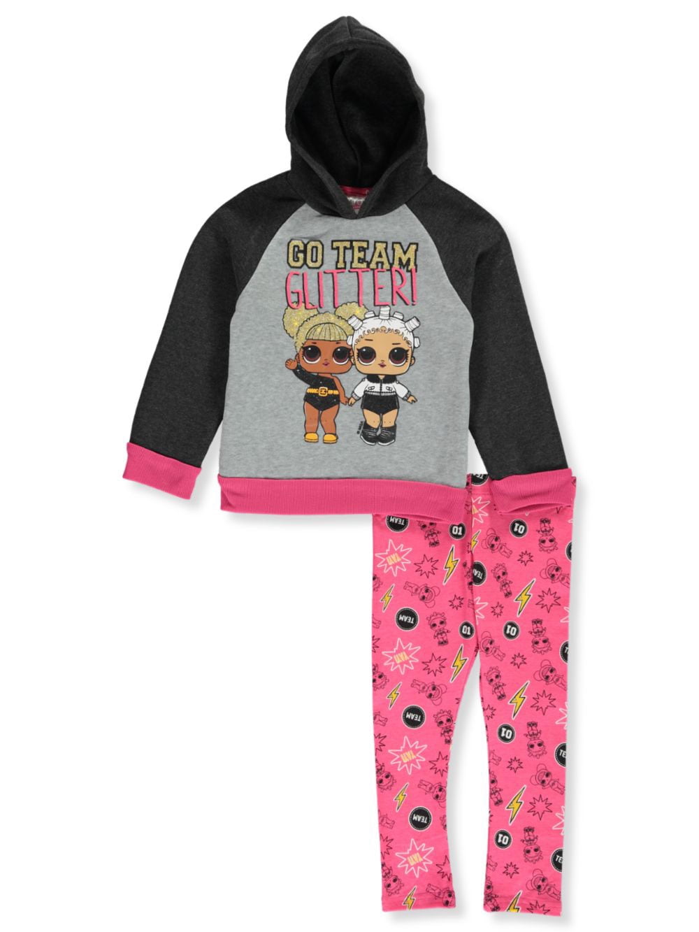 LOL Surprise Girls' Outfit Go Team Glitter! 2-Piece Leggings Set Outfit ...