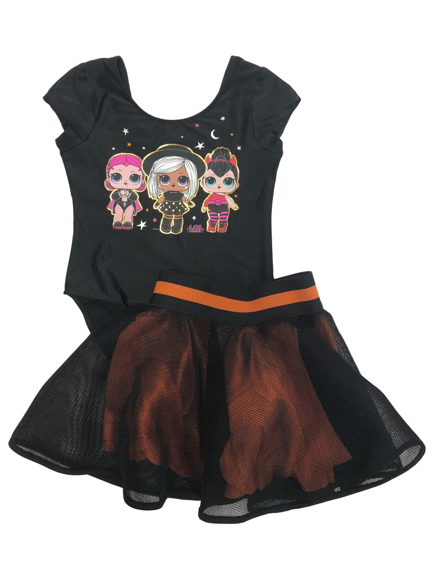LOL Surprise Girls Pink 2pc Halloween Outfit Bodysuit & Skirt Set Large ...